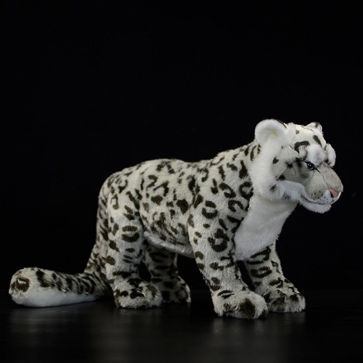 SoftDaysLab Realistic Snow Leopard Plush Toy – Soft, Cuddly, and ...